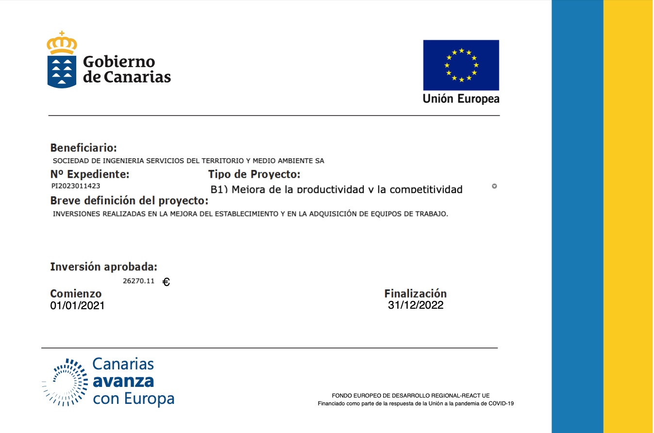 Fondos Feder – Sistema, S.A.